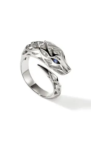 John Hardy Naga Bypass Diamond Ring - Silver