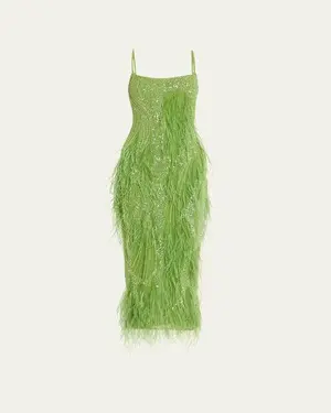 rachel gilbert green beaded dress Feathered Midi - Emerald wide straps and nude maxi halter dress 4 Stunning Mother Of Size:wholesale_20