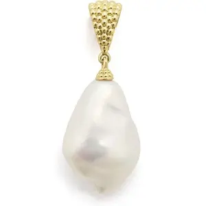 Lagos Luna Baroque Pearl Pendant Charm - Gold