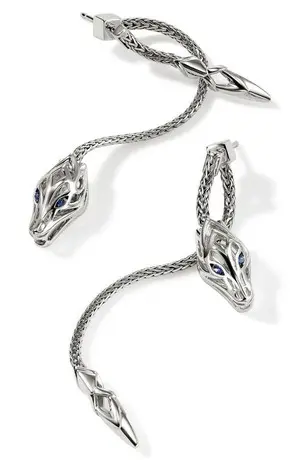 John Hardy Naga Drop Earrings - Silver