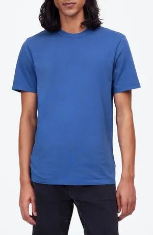 Madewell Allday Garment Dyed Cotton T-shirt Blue Iris