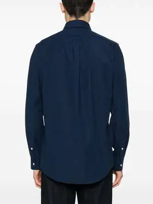 Polo Ralph Lauren Logo-embroidered Poplin Shirt - Blue
