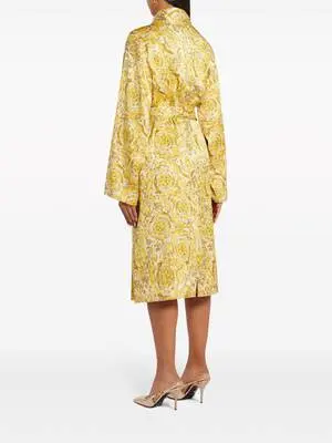 Versace Barocco-print Silk-satin Robe