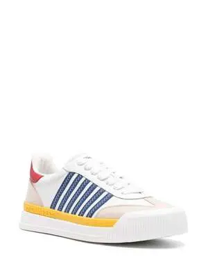 Dsquared2 Jersey Leather Sneakers - Silver