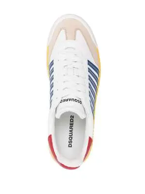 Dsquared2 Jersey Leather Sneakers - Silver