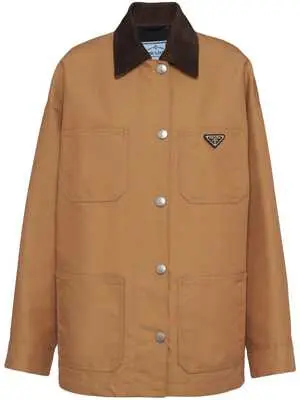Prada Triangle-logo Canvas Blouson Jacket