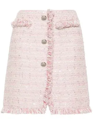 Giambattista Valli High-waist Tweed Miniskirt - Pink