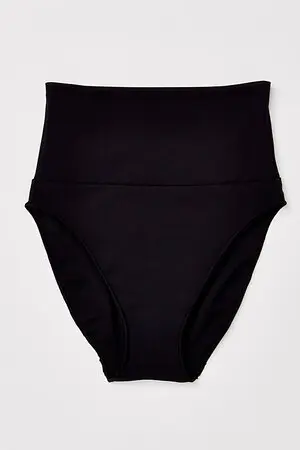 IT'S NOW COOL Contour High-waisted Surf Bottoms - Black