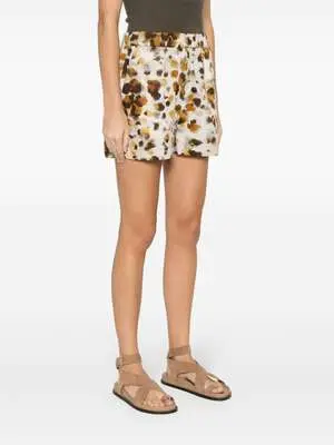 MSGM Graphic-print Poplin Shorts