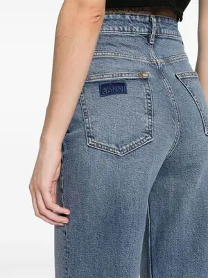 GANNI Andi High-rise Wide-leg Jeans