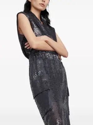 Brunello Cucinelli Sequinned High-waisted Skirt