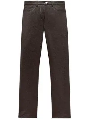 COURREGES Straight-leg Vinyl Trousers - Black