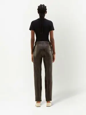 COURREGES Straight-leg Vinyl Trousers - Black