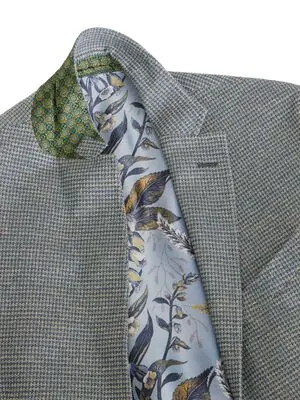 Etro Fine-checked Single-breasted Blazer - Blue