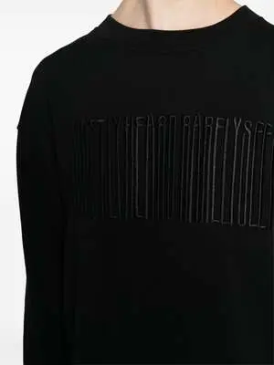 MOSTLY HEARD RARELY SEEN Logo Embroidered Hybrid Sweatshirt - Black