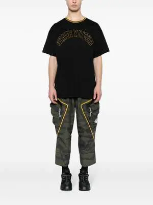 MOSTLY HEARD RARELY SEEN Varsity Logo-embroidered Cotton T-shirt - Black