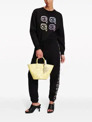 Karl Lagerfeld Ikon Outline Organic-cotton Sweatshirt