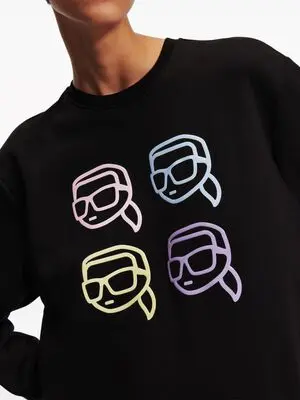 Karl Lagerfeld Ikon Outline Organic-cotton Sweatshirt