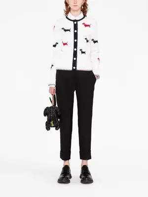 Thom Browne Intarsia-knit Hector Cotton Cardigan