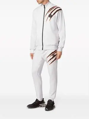 PLEIN SPORT Logo-appliqué Track Jacket - White