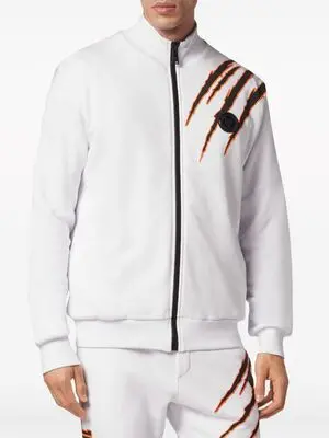 PLEIN SPORT Logo-appliqué Track Jacket - White