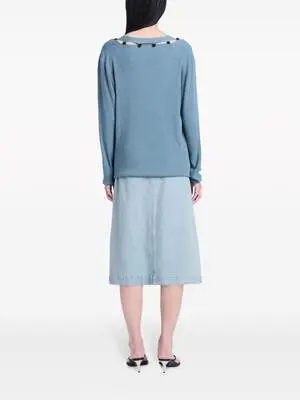 Proenza Schouler White Label Iris Denim Midi Skirt