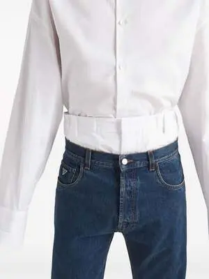Prada Triangle-logo Cotton Shirt