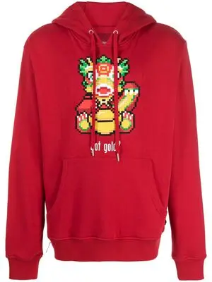 MOSTLY HEARD RARELY SEEN Cotton Graphic Hoodie - Red