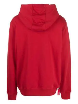 MOSTLY HEARD RARELY SEEN Cotton Graphic Hoodie - Red