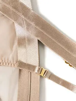 BORDELLE Tomoe Satin Harness Brief - Brown