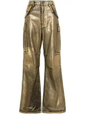 R13 Foiled Wide-leg Jeans