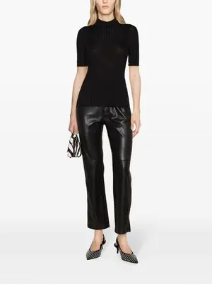 Versace Ribbed-knit Wool Top