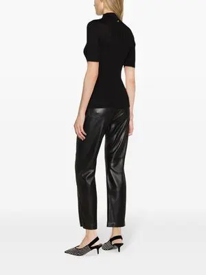 Versace Ribbed-knit Wool Top