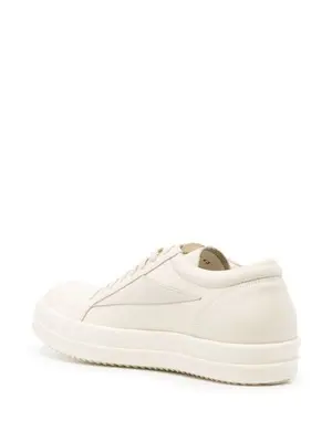 Rick Owens Lido Vintage Leather Sneakers - Neutrals