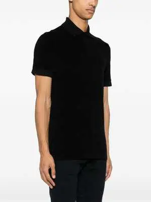 TOM FORD Towelling Cotton-blend Polo Shirt - Black