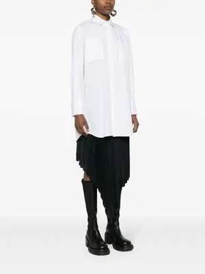 Sacai Logo-raised Poplin Shirt