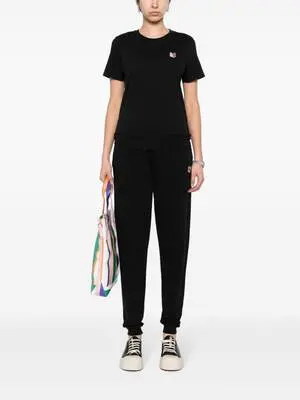 Maison Kitsuné Fox-appliqué Track Pants - Black