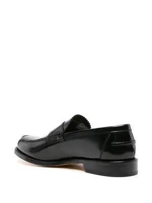 DOUCAL'S Patent Leather Penny Loafers - Black