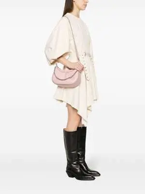 STUART WEITZMAN Stellar Crescent Leather Shoulder Bag