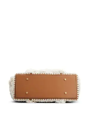 TOD'S Textured Woven Cotton Shoulder Bag