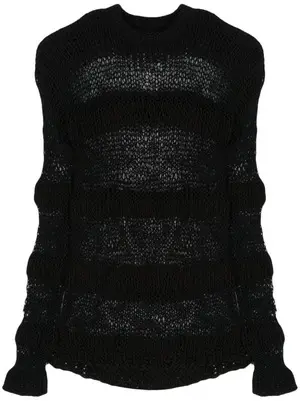 HELIOT EMIL Striped Open-knit Jumper