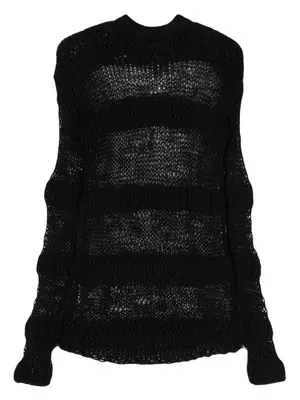 HELIOT EMIL Striped Open-knit Jumper