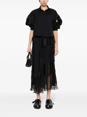 Sacai Pinstripe Cropped Shirt