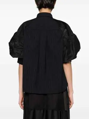 Sacai Pinstripe Cropped Shirt