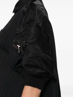 Sacai Pinstripe Cropped Shirt