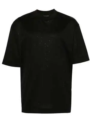 Emporio Armani Rhinestone-embellished Jersey T-shirt