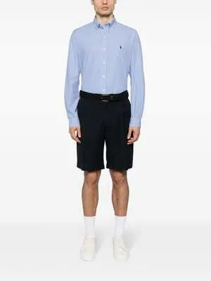 Polo Ralph Lauren Polo Pony Checked Polo Shirt - Blue