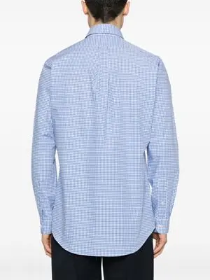 Polo Ralph Lauren Polo Pony Checked Polo Shirt - Blue