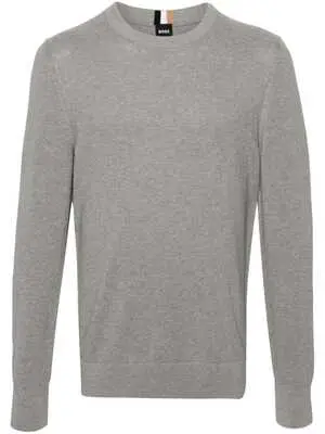 BOSS Mélange-effect Cotton Jumper