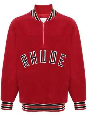 Rhude Varsity Half-zip Sweatshirt - Red